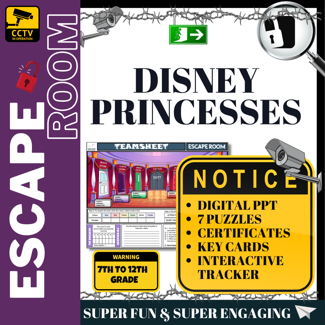 Disney Princesses Escape Room - Amped Up Learning