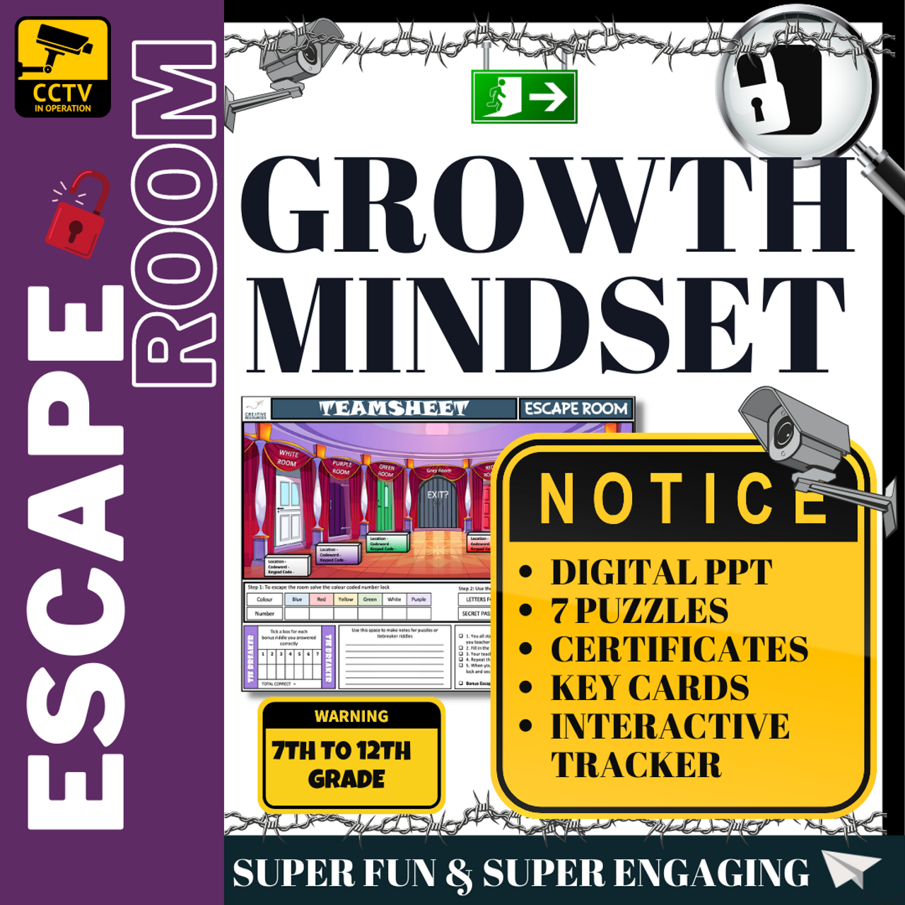 Growth Mindset Escape Room - Amped Up Learning