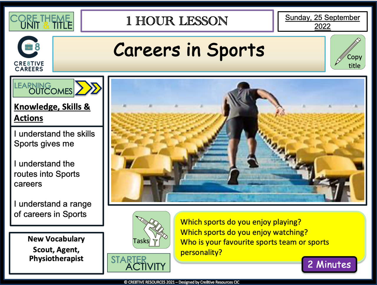 Careers in Sport - Amped Up Learning