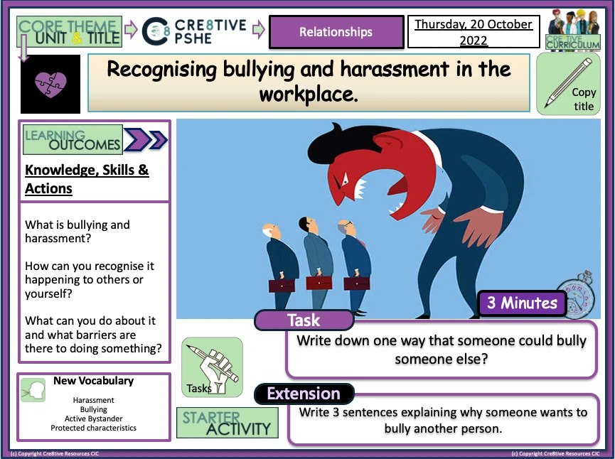Recognising bullying and harassment in the workplace - Amped Up Learning