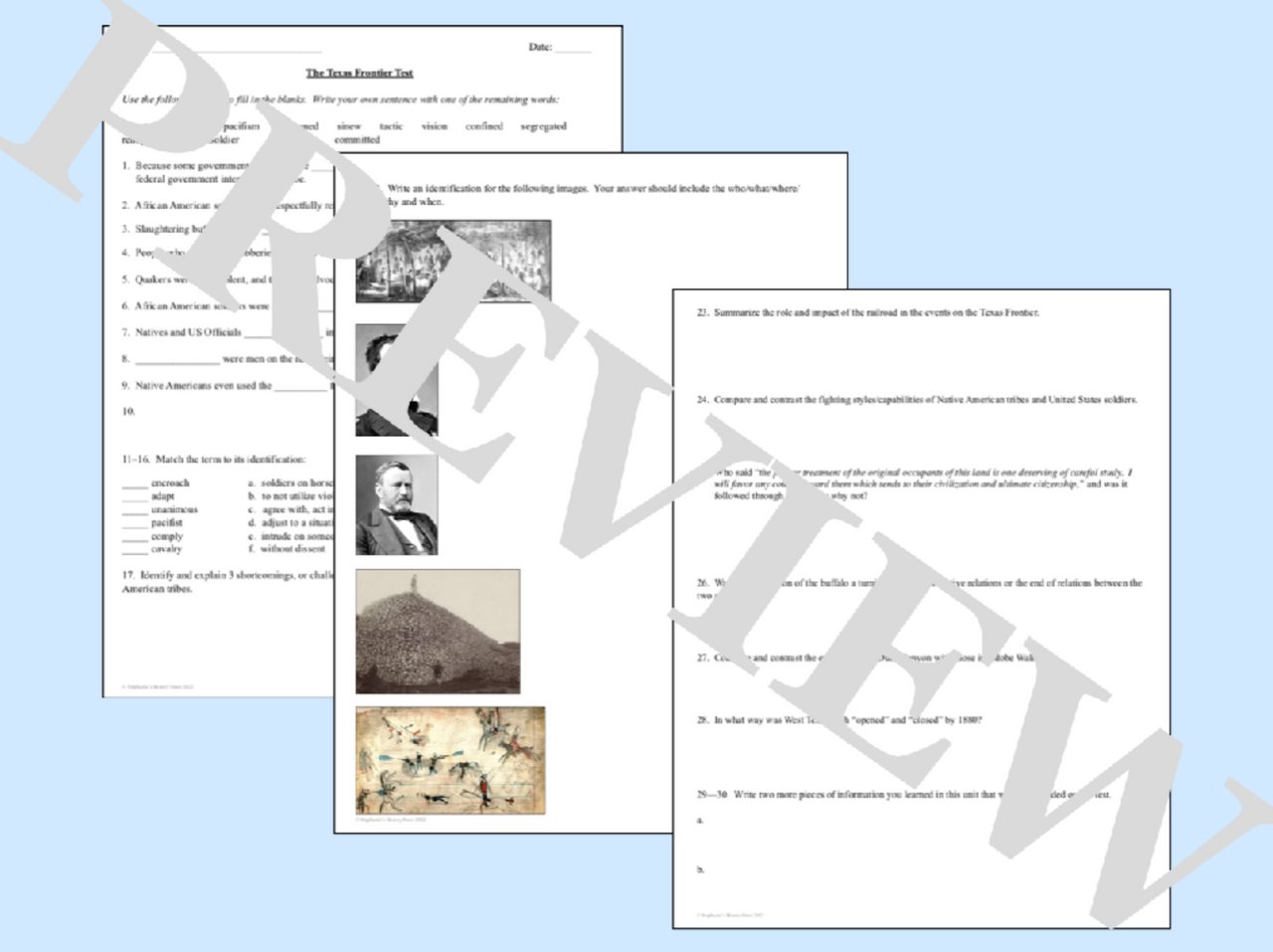 Texas History Frontier Test