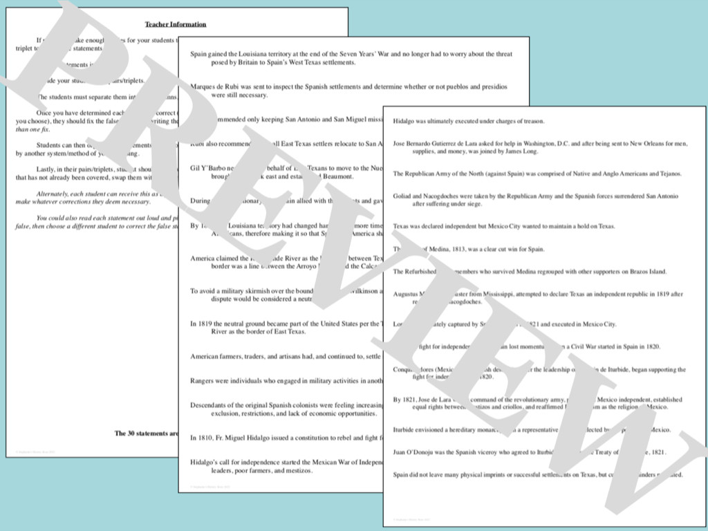 Mexican War of Independence Bundle