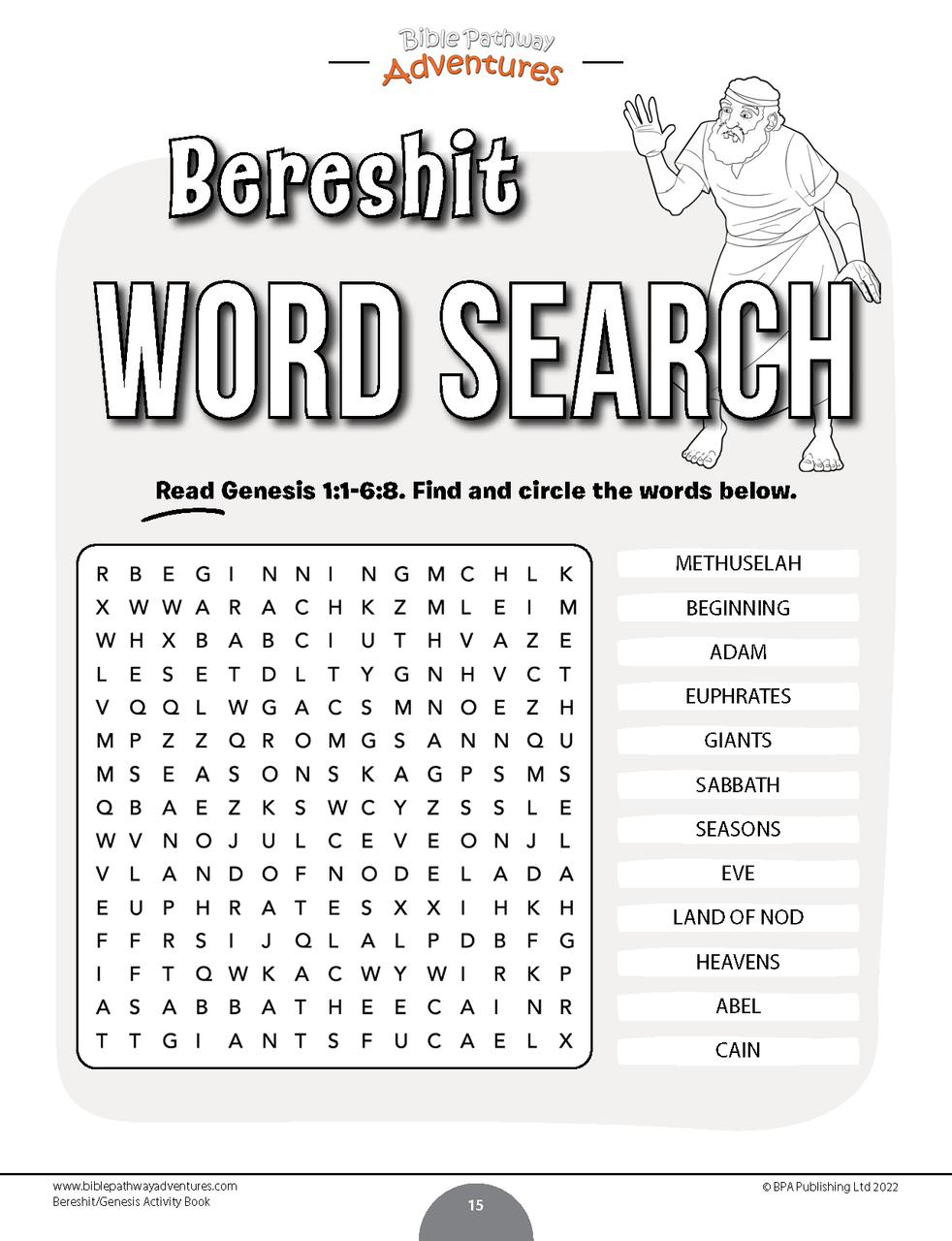 Cain And Abel Word Search