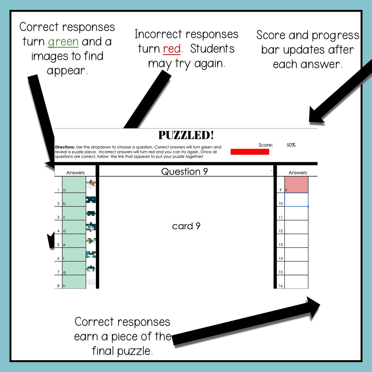 Christmas - Winter - Holiday - Self-Grading Self-Checking Puzzled ...