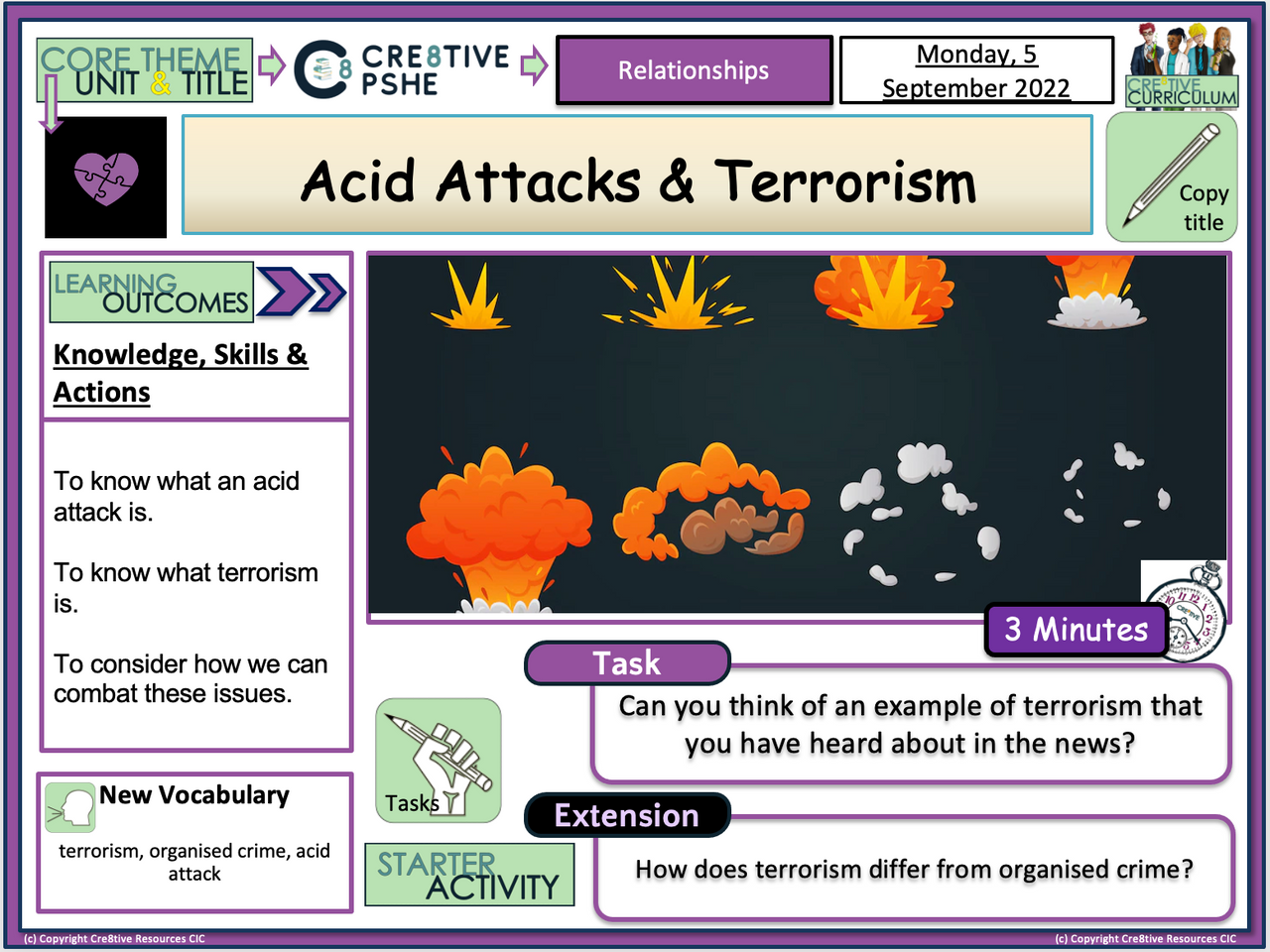 Acid attacks and Terrorism - Amped Up Learning