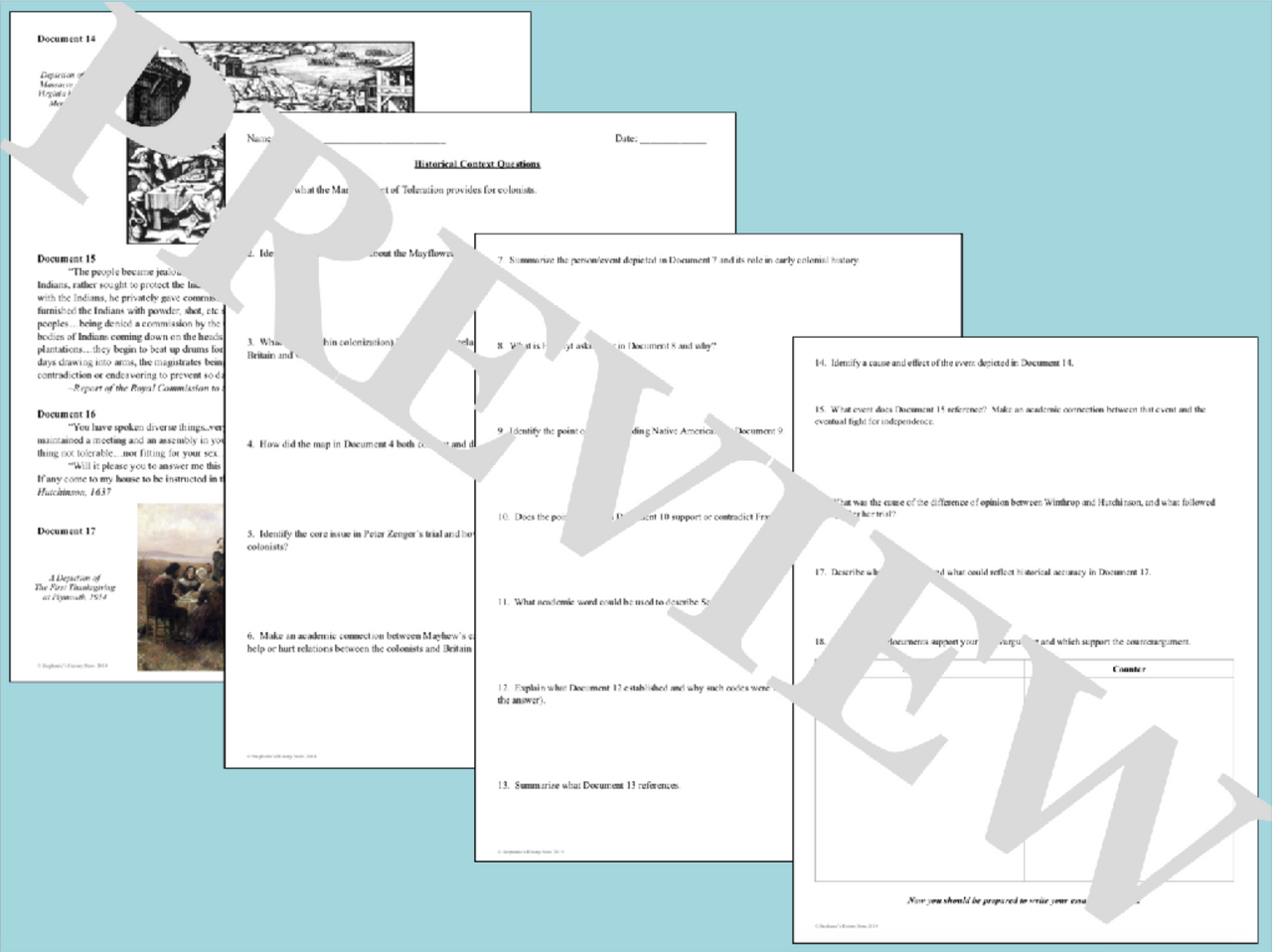 Foundation of the 13 Colonies DBQ