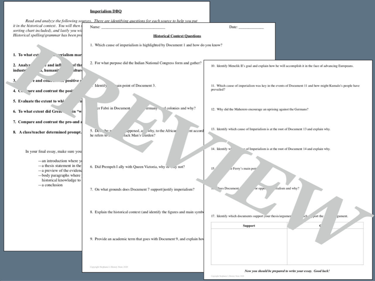 European Imperialism DBQ