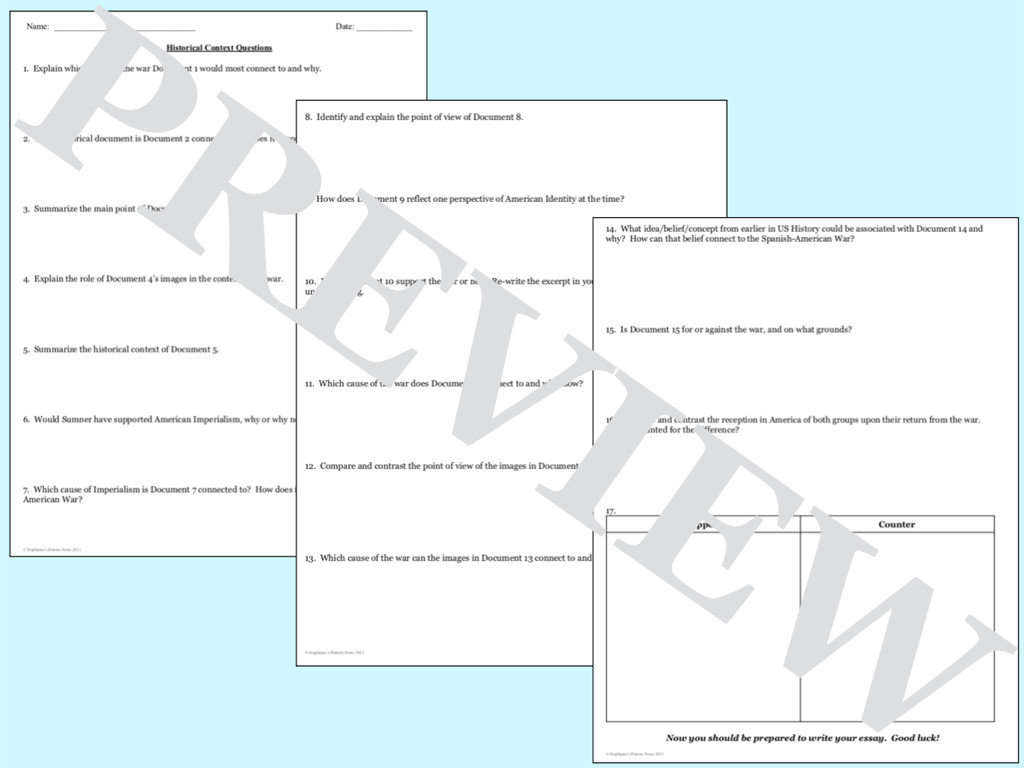 The Spanish-American Was DBQ