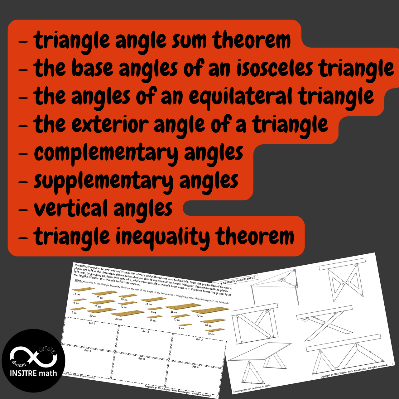 Real World Math Application Angles Triangles Exterior Angle Triangle