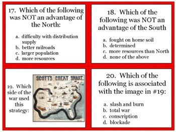 Civil War in Texas Task Cards
