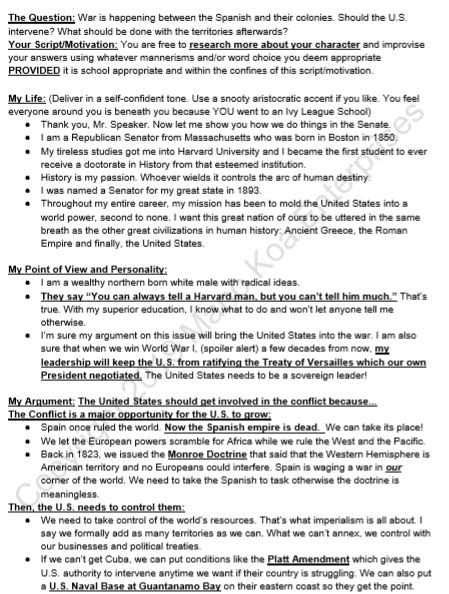 Historical Theater: The Spanish American War - Amped Up Learning