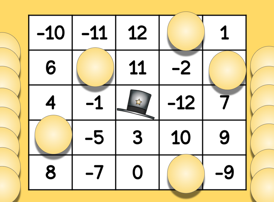 New Year's Integer Bingo - Addition and Subtraction - Amped Up Learning
