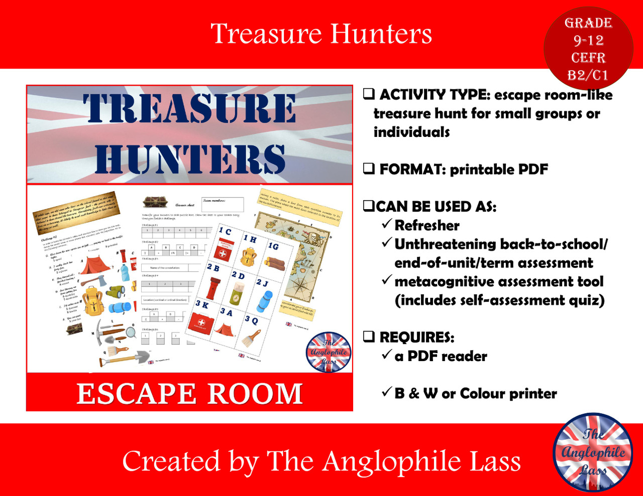 ELA Escape room | Prepositions game | Parts of Speech | CEFR B2- C1 ...