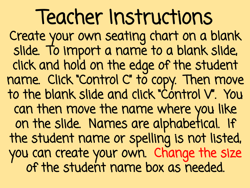 Seating Charts - Digital - Amped Up Learning