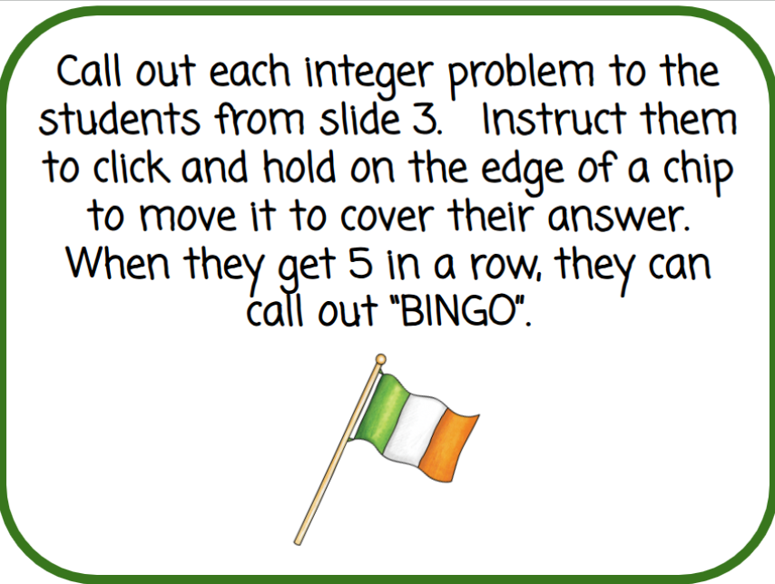 St. Patrick's Day Integer Multiplication Bingo - Digital and Printable ...