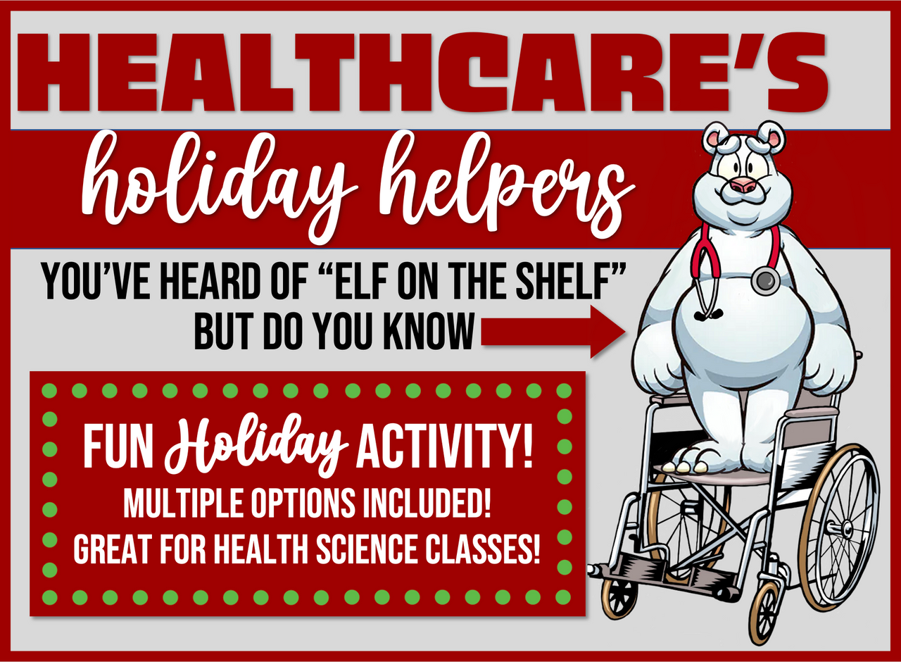 Healthcare Holiday Helpers- FUN activity for Christmas! Great 4 Health ...