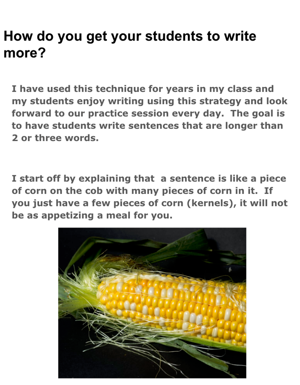 Writing Sentences With More Details Teaching Guide