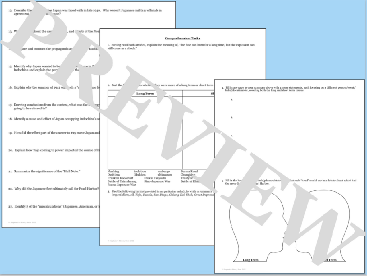 The Causes of Pearl Harbor Webquest and Tasks