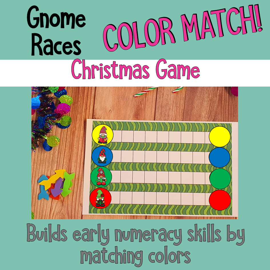 Gnome Races Color Match Christmas Game - Amped Up Learning