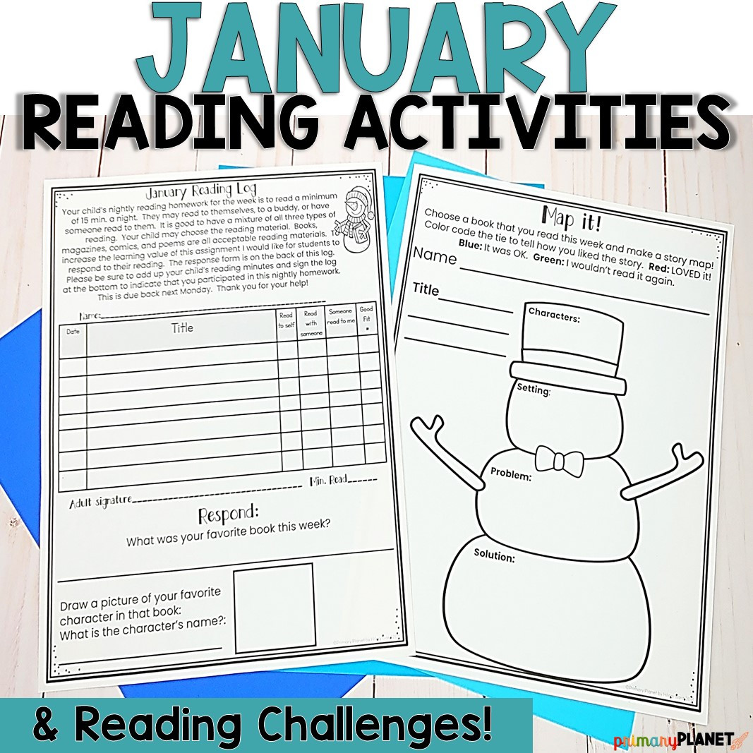 January Reading Activities - Reading Log Printable - Reading for ...