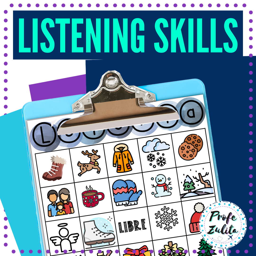 Winter Lotería Game for Spanish Class Activity - Amped Up Learning