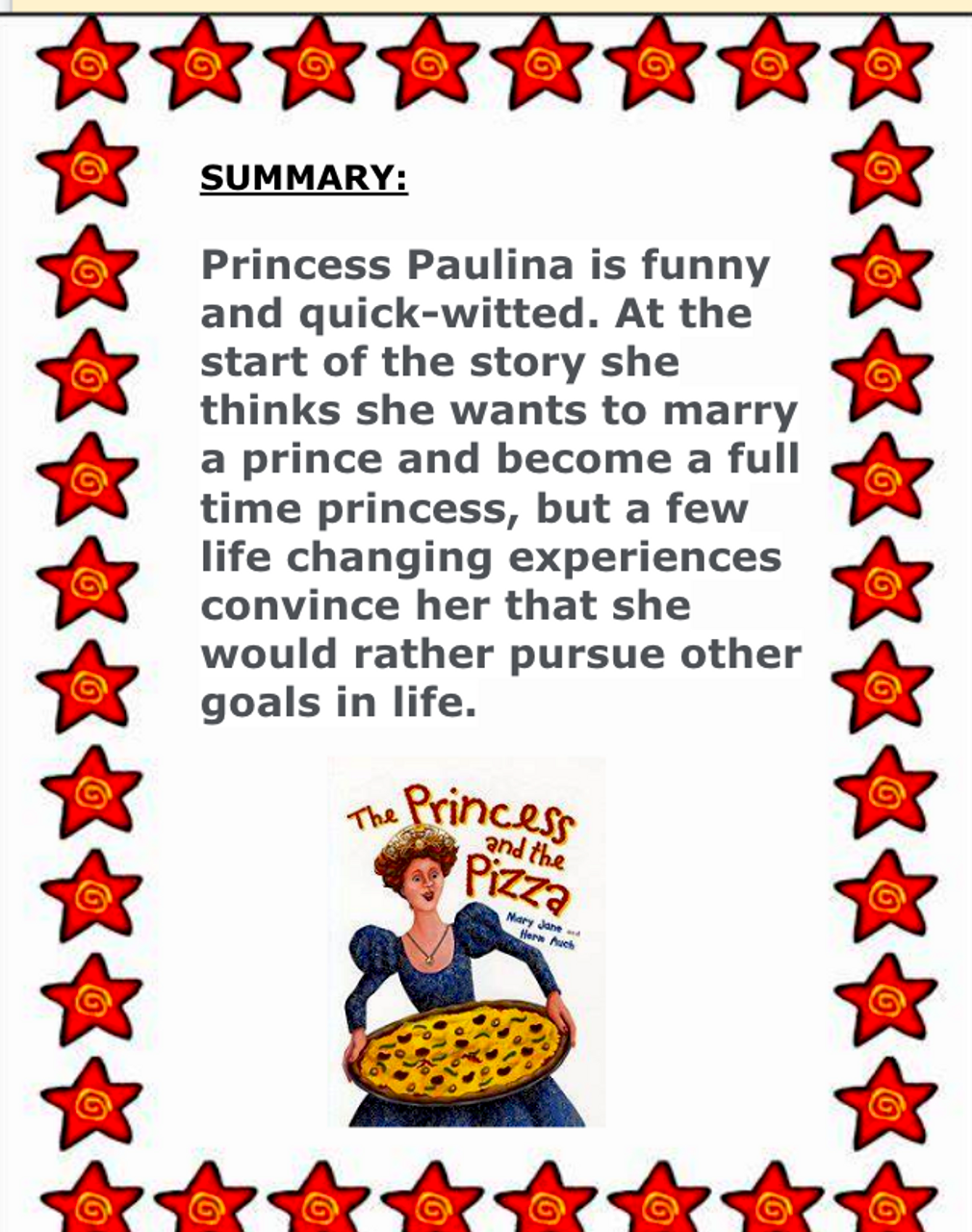 THE PRINCESS & THE PIZZA: READING LESSONS & INTERDISCIPLINARY ...