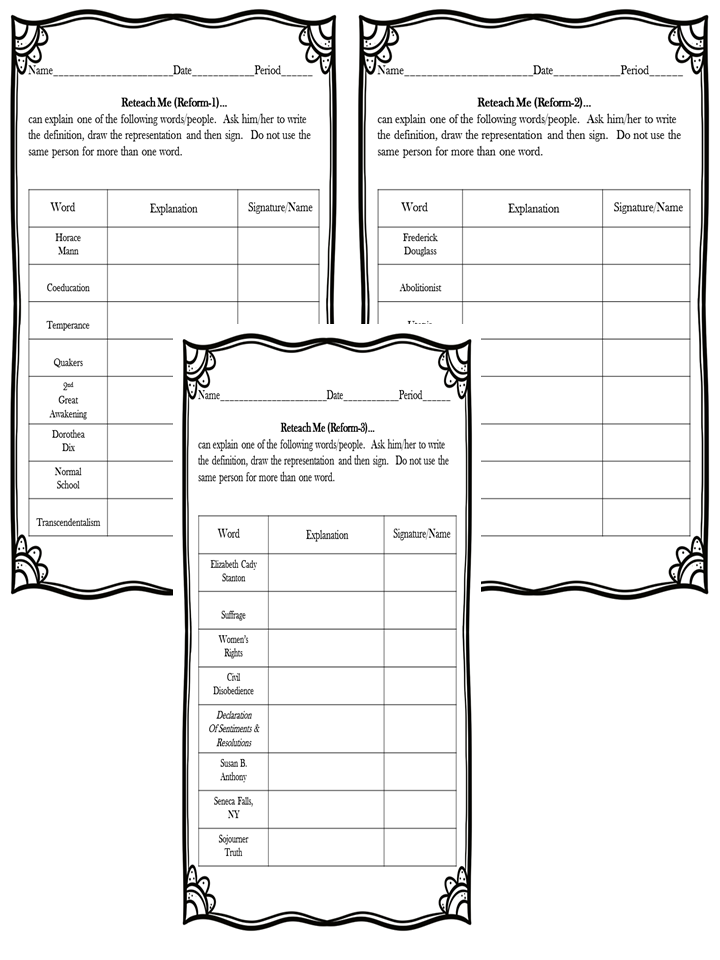 Reteach Me - Reformers and Reform Movements - Amped Up Learning