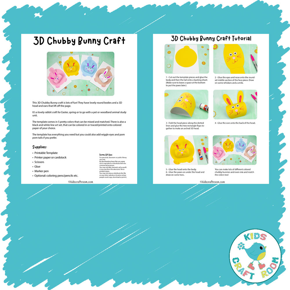 3D Chubby Bunny Craft
