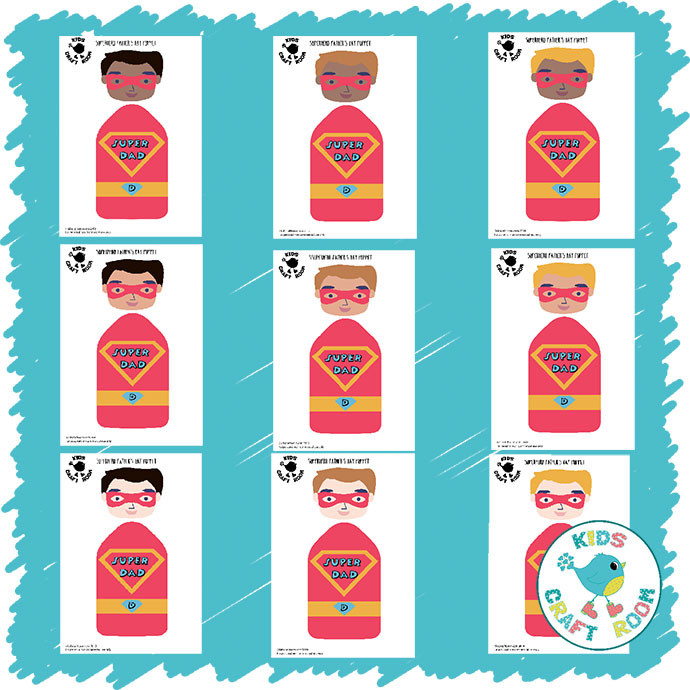 Superhero Father's Day Puppet