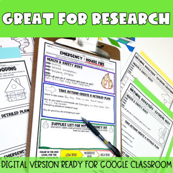 Natural Disaster Emergencies | Health & Safety Graphic Organizers