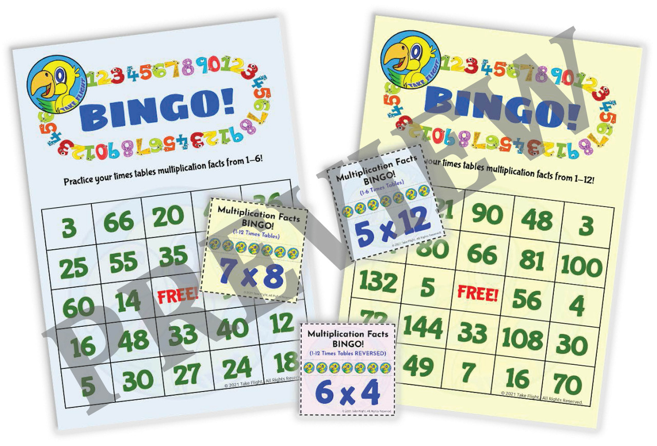Multiplication Facts Times Tables 1-12 BINGO!