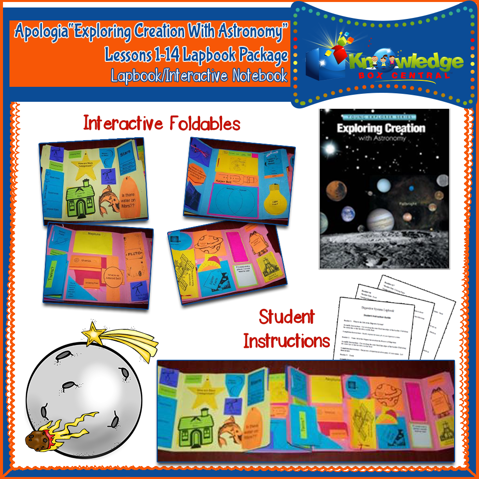 Apologia Exploring Creation w/ Astronomy Lapbook Package (Lessons 1-14)