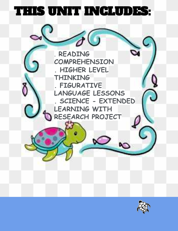 ONE TINY TURTLE by Nicola Davies: READING LESSONS & EXTENSION ACTIVITIES