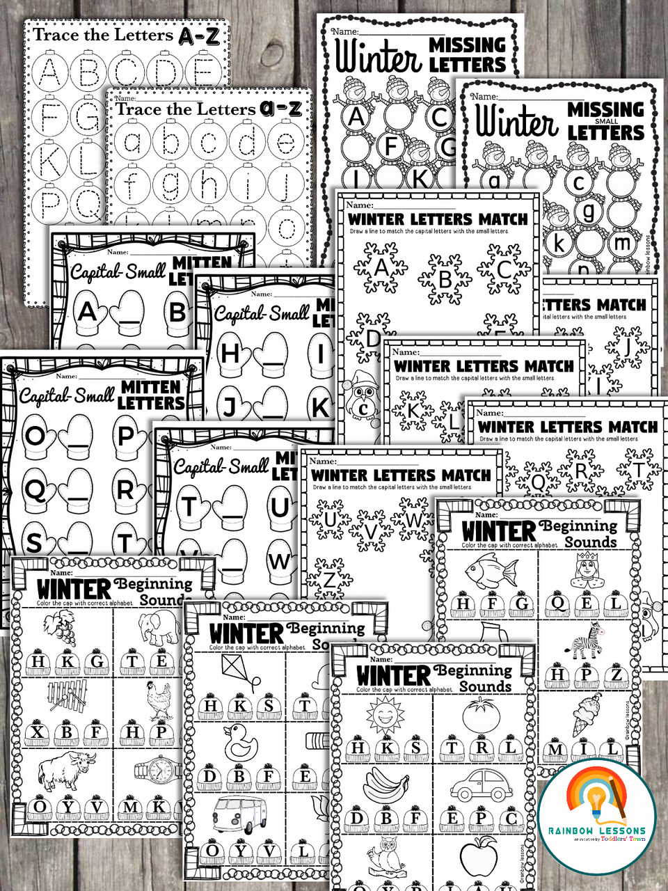 Winter Literacy | Letter Recognition | Alphabet Tracing | Capital ...