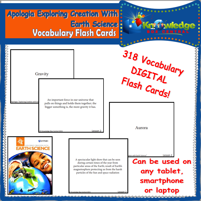 Apologia Exploring Creation w/ Earth Science Vocabulary Flash Cards ...