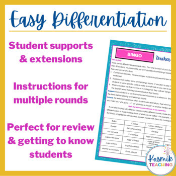 Spanish Pasatiempos and Hobbies Vocabulary BINGO Activity - Amped Up ...