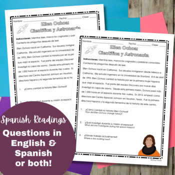 Ellen Ochoa Comprehensible Reading for Spanish 2 + - Amped Up Learning