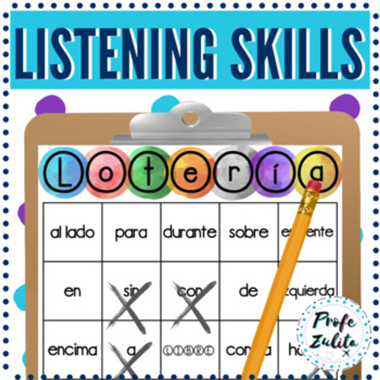 Lotería BINGO Game | Spanish prepositions practice - Amped Up Learning