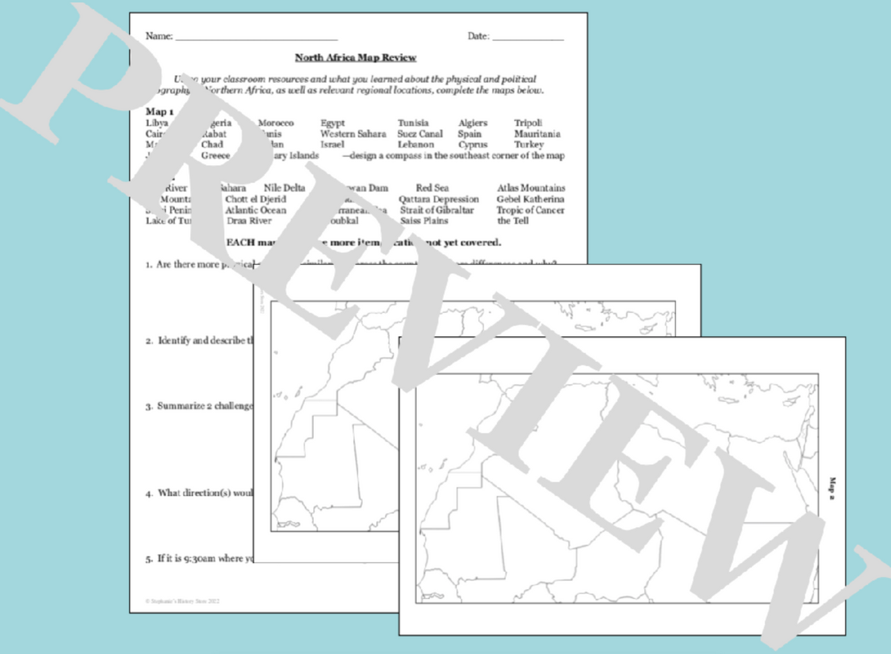 North Africa Map Review