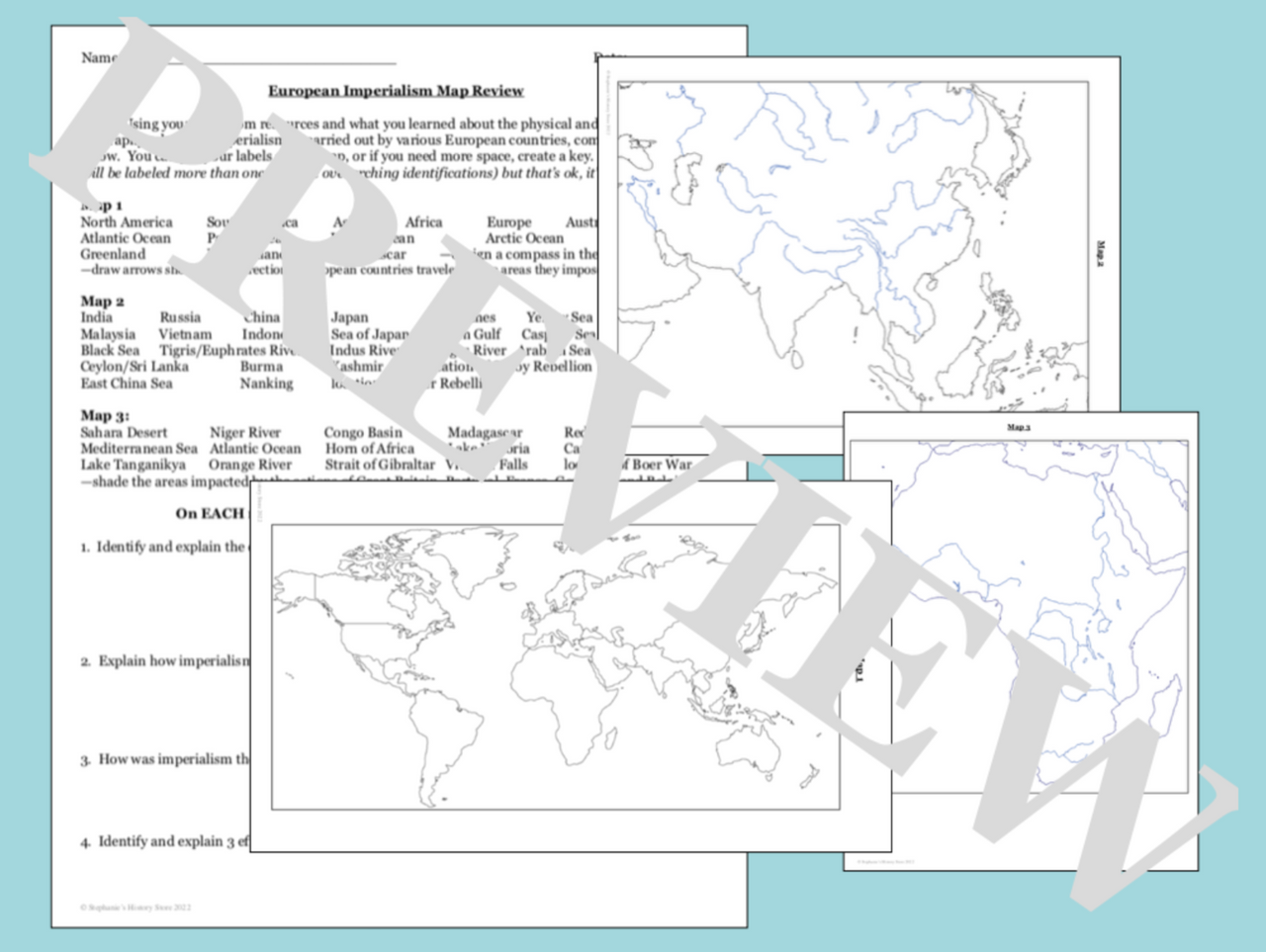 European Imperialism Map Review