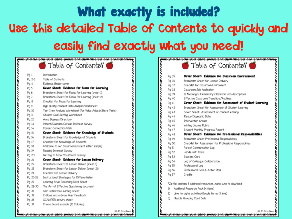 OTES 2.0 Teacher Evaluation EvidenceBinder - Amped Up Learning