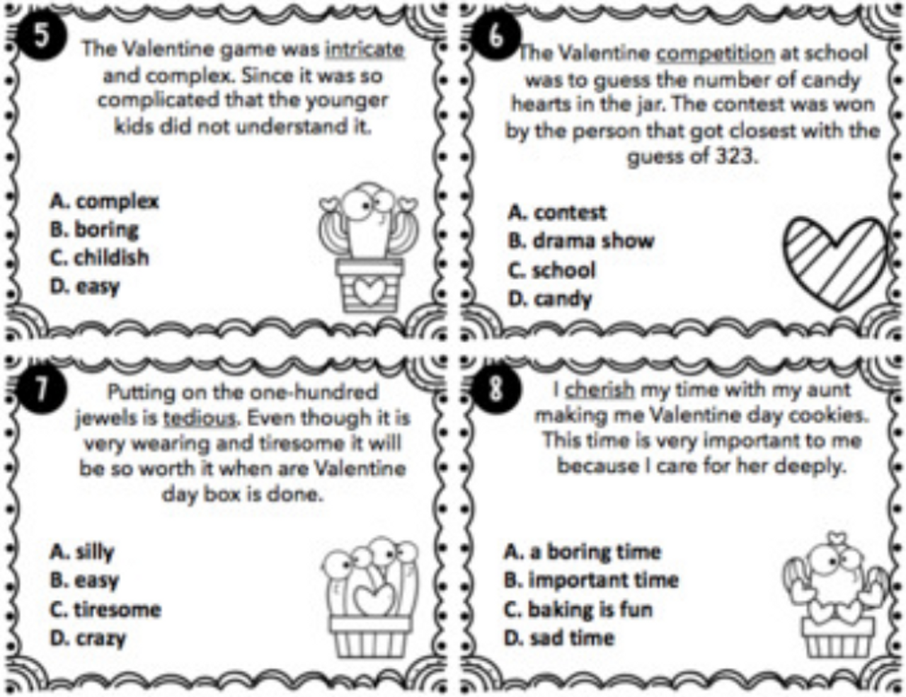 Valentine's Reading Comprehension - Amped Up Learning