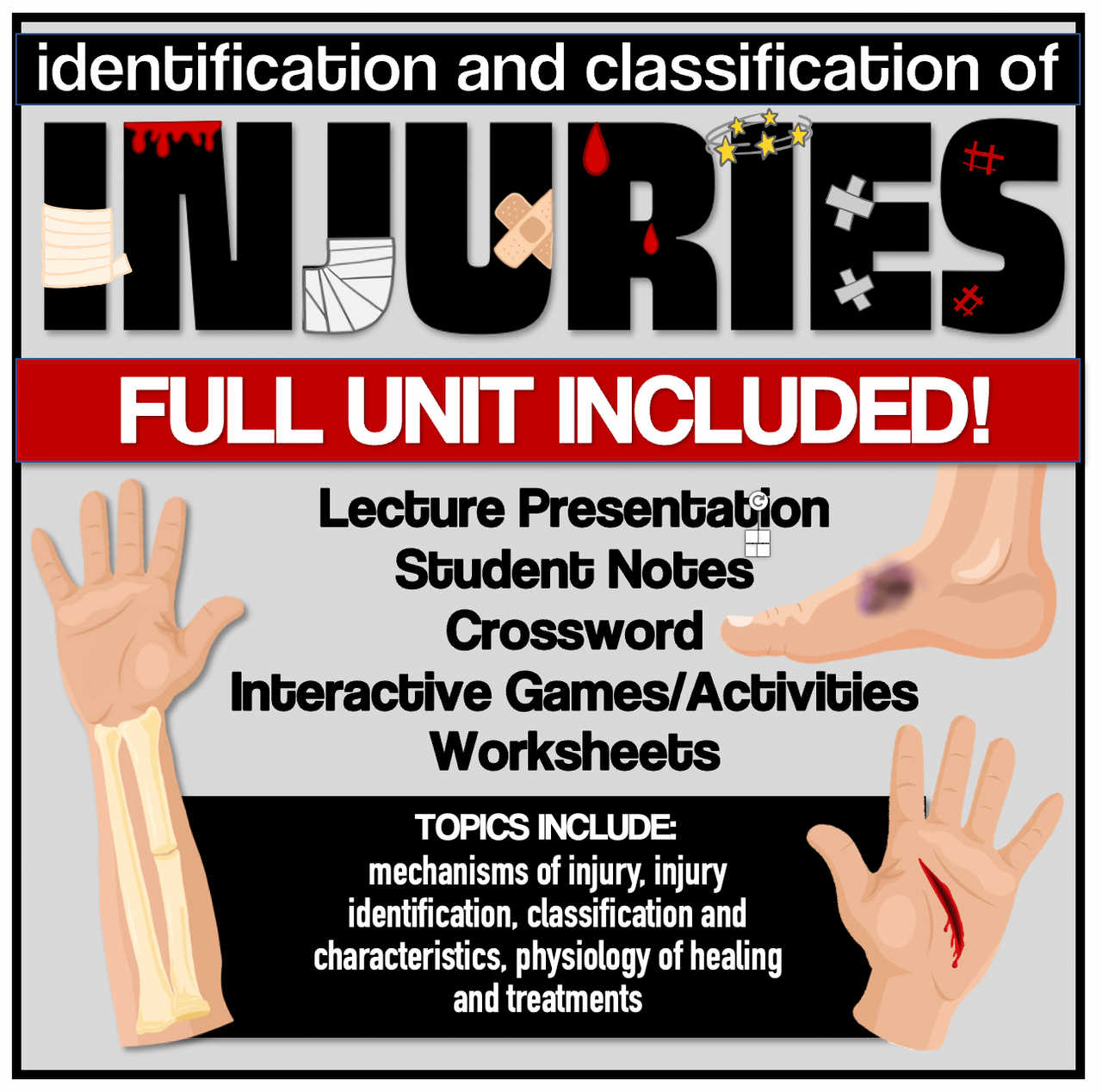Identification and Classification of INJURIES- FULL UNIT