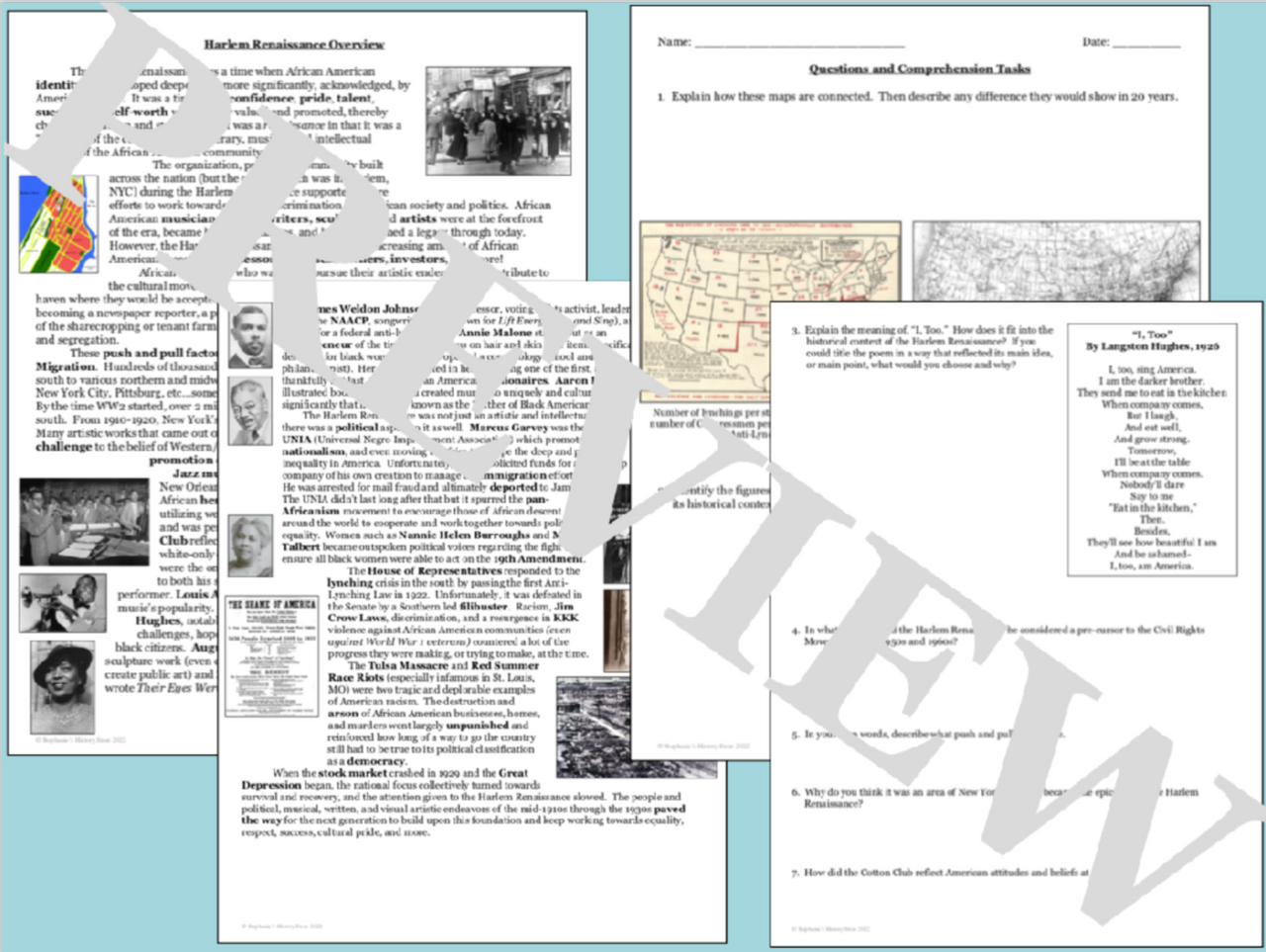 Harlem Renaissance Learning Packet