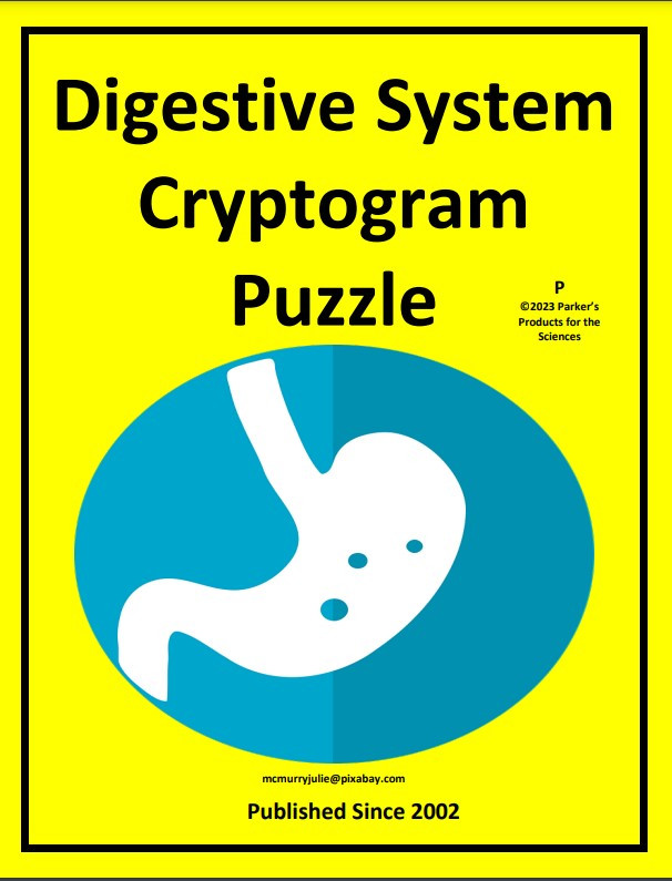Digestive System Cryptogram Puzzle - Amped Up Learning