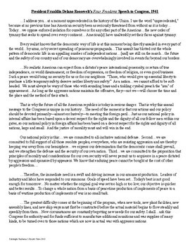 Four Freedoms Speech Analysis