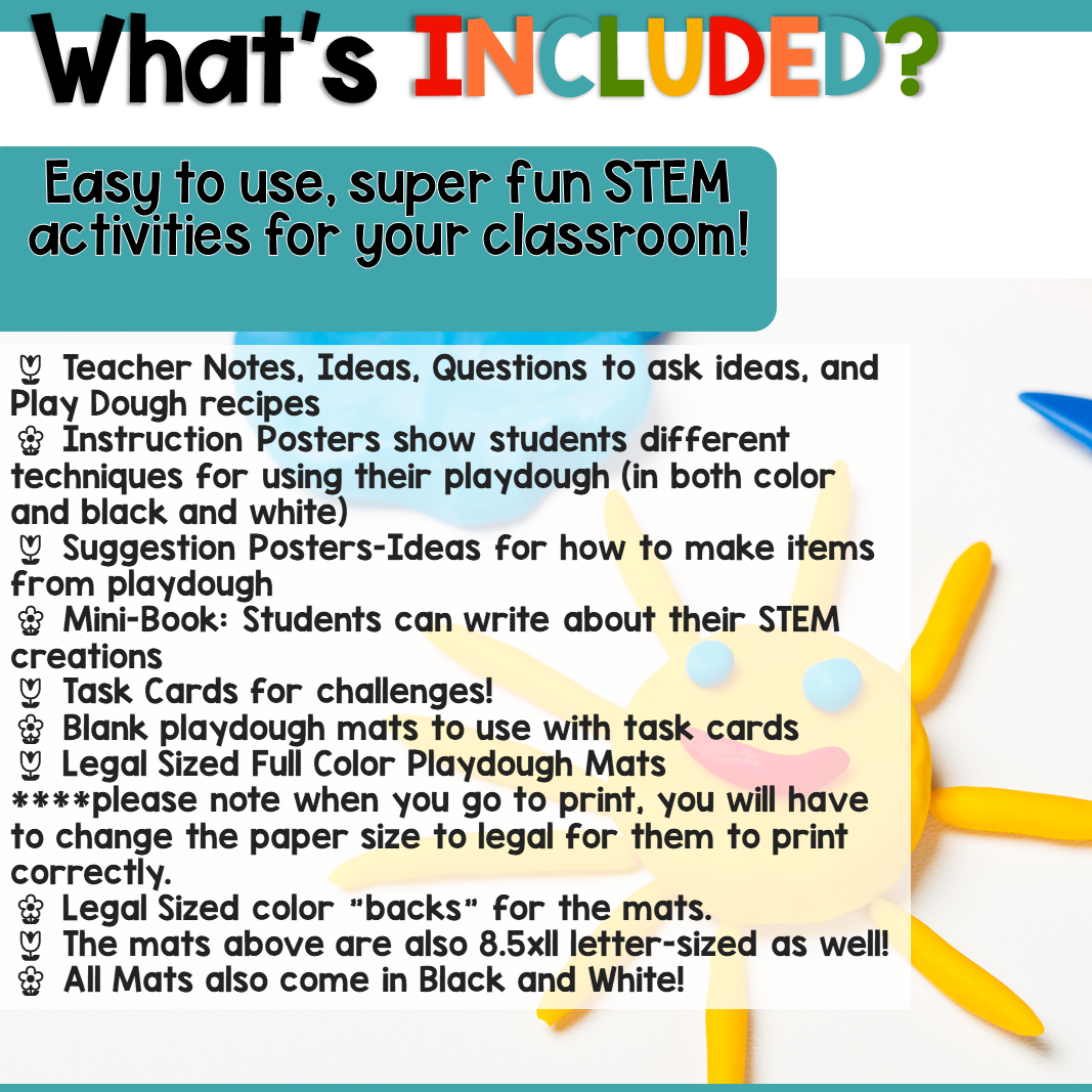 Spring STEM Activities - Spring STEM Challenges - STEM Playdough Mats