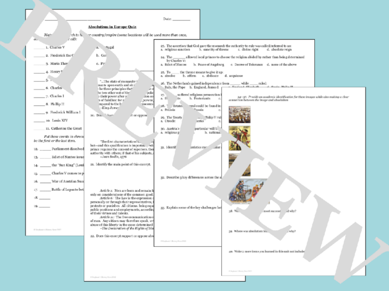 The Age of Absolutism Test