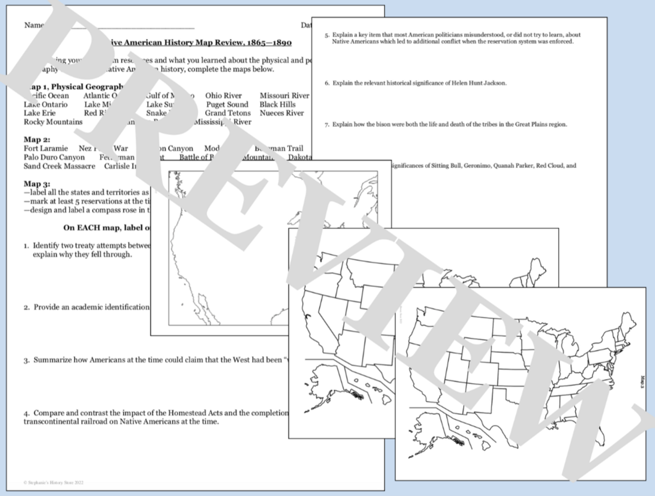 Native American History Map Bundle