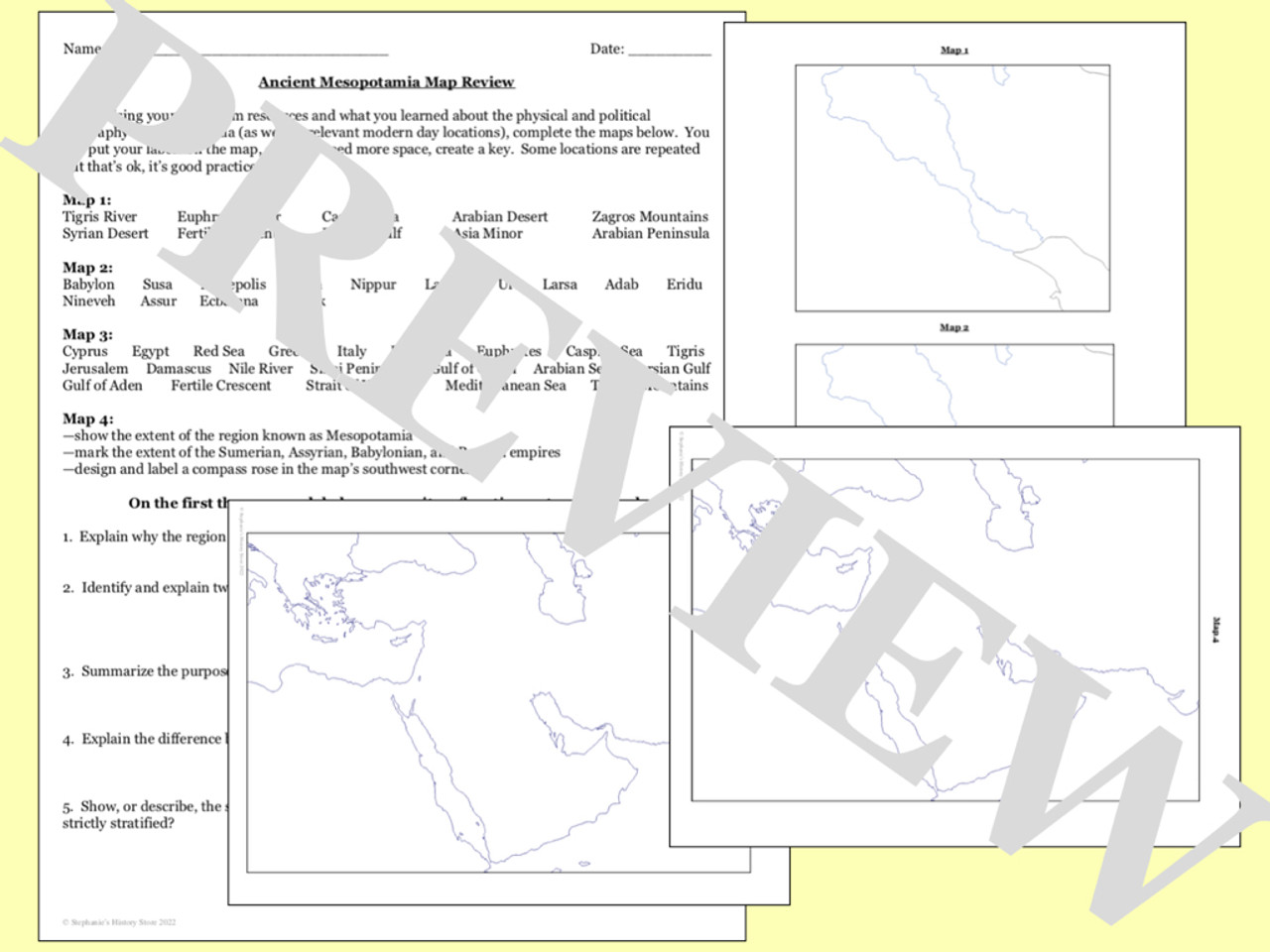 Ancient History Map Bundle